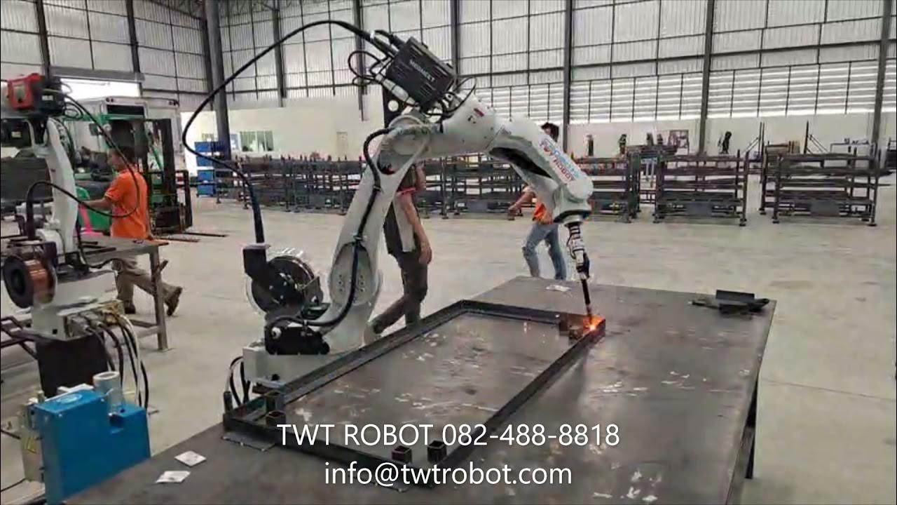 Mig welding robot (หุ่นยนต์เชื่อมงาน) - CROBOTP by TWT ROBOT - YouTube