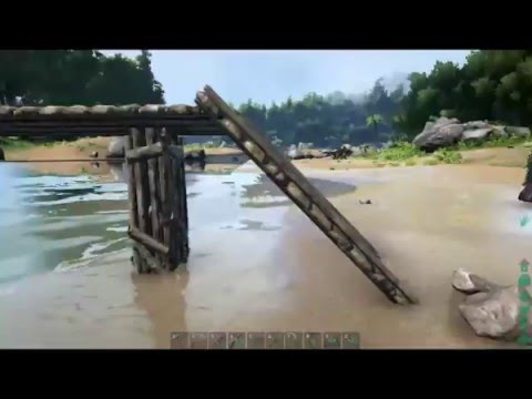 ARK: Survival Evolved - ARKitecture - How to make a simple bridge - YouTube