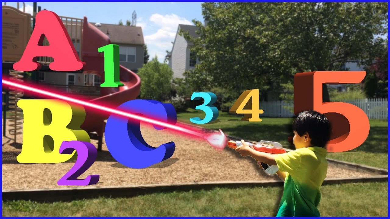 Laser Toy Blaster Learning ABC Letter Alphabets and Numbers 1-10 ...