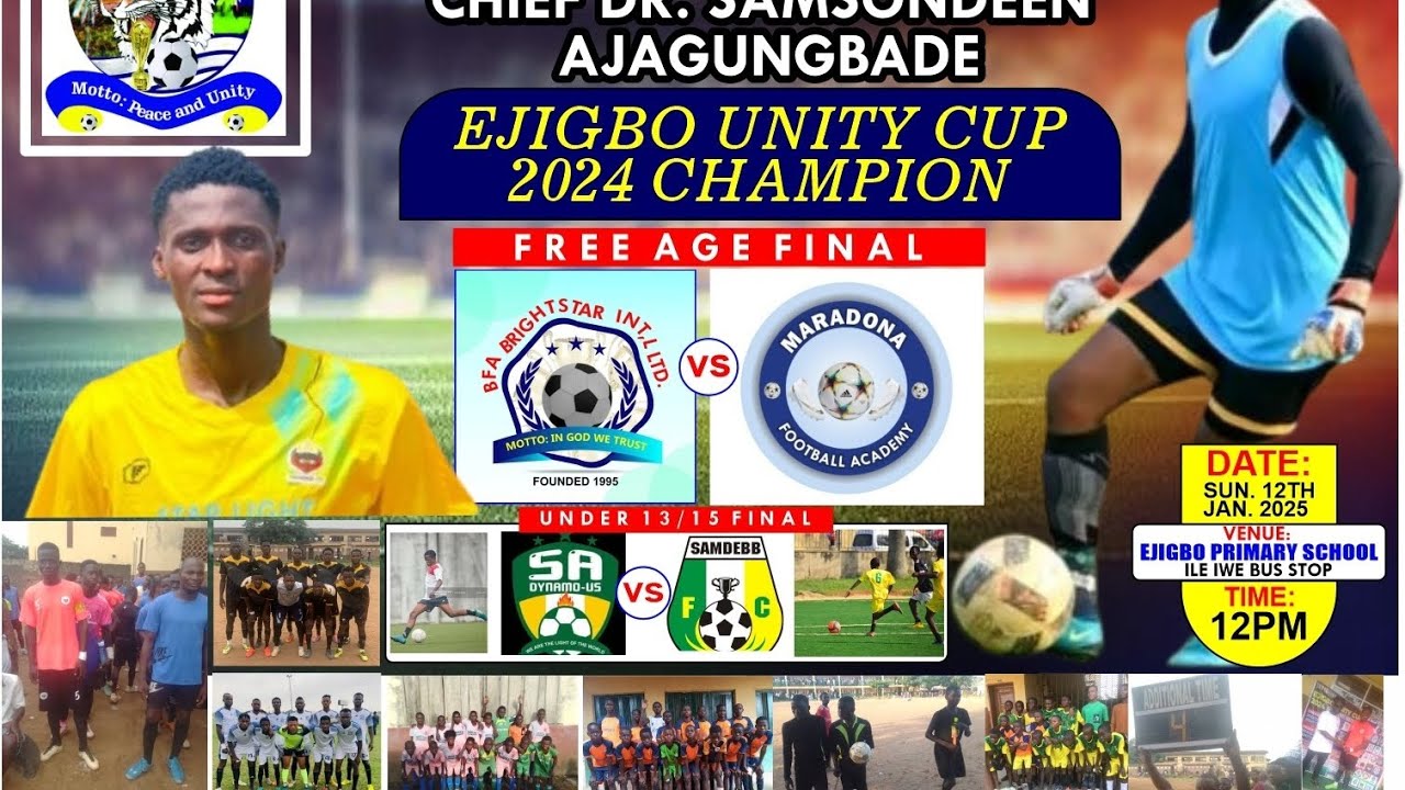 Ejigbo Unity Cup Final Bright Stars FC 0 VS Maradona FC 0 - YouTube