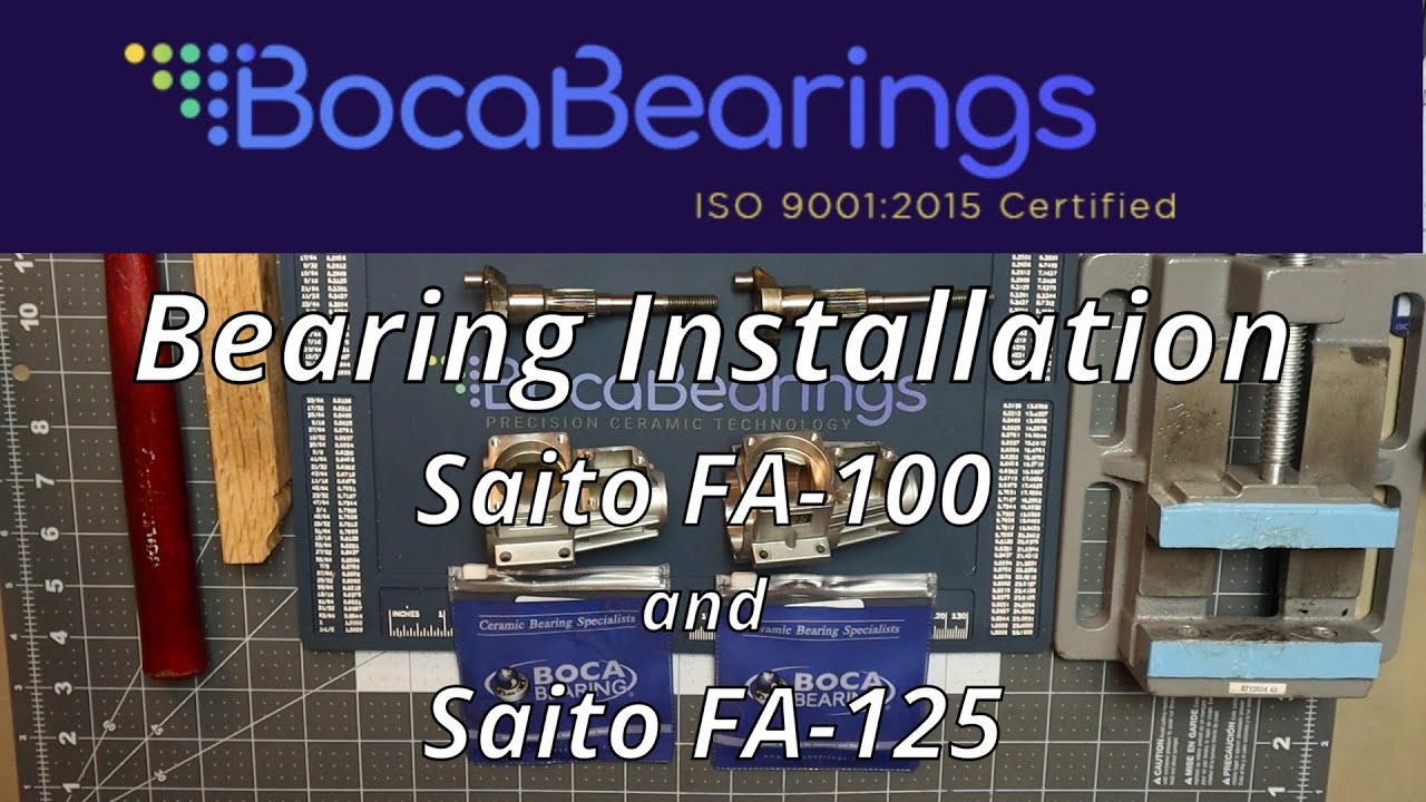 Boca Bearing Saito FA-100 and Saito FA-125 Bearing Installation - YouTube