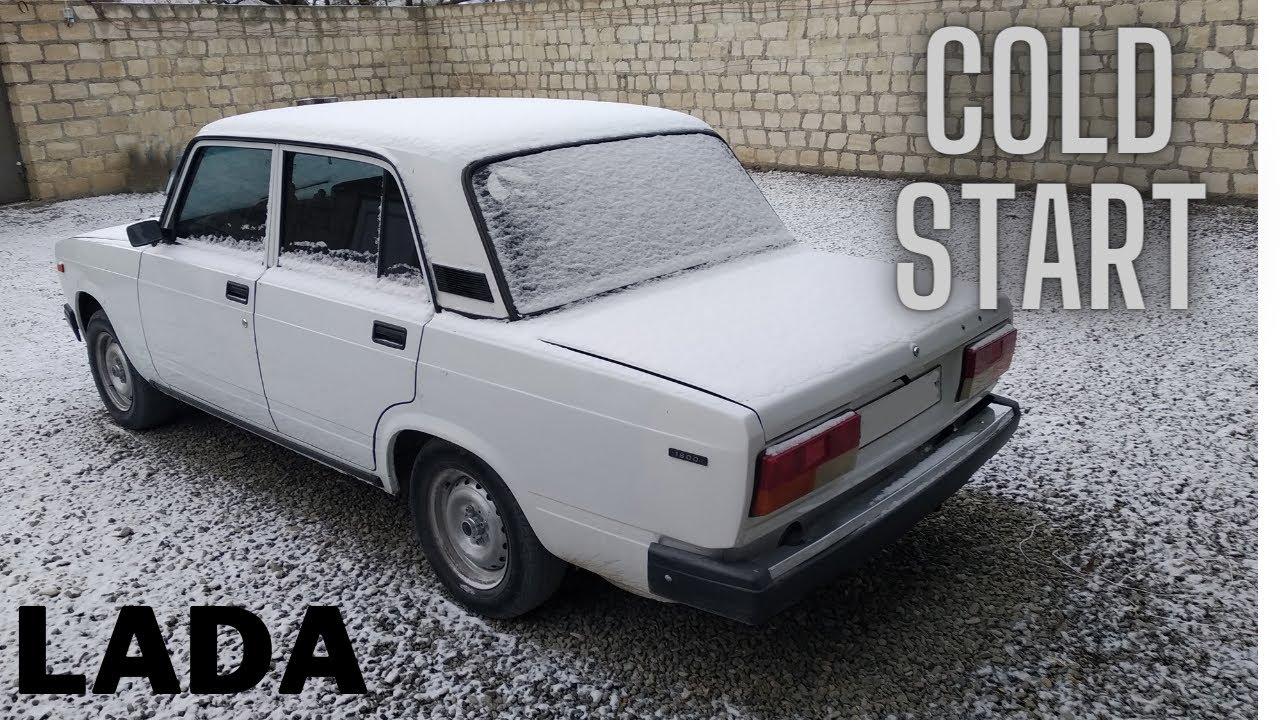 Lada 2107 Cold Start (-7C°) - YouTube