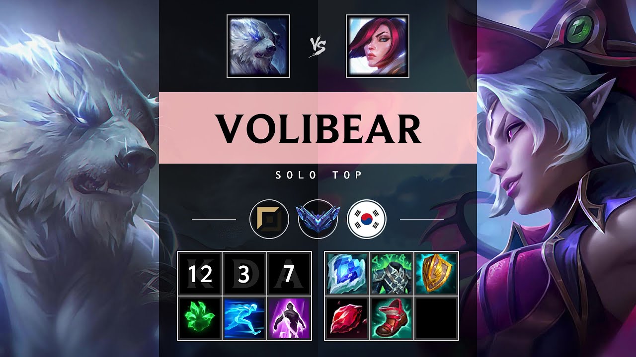 Volibear Top vs Fiora - KR Diamond Patch 25.12 - YouTube