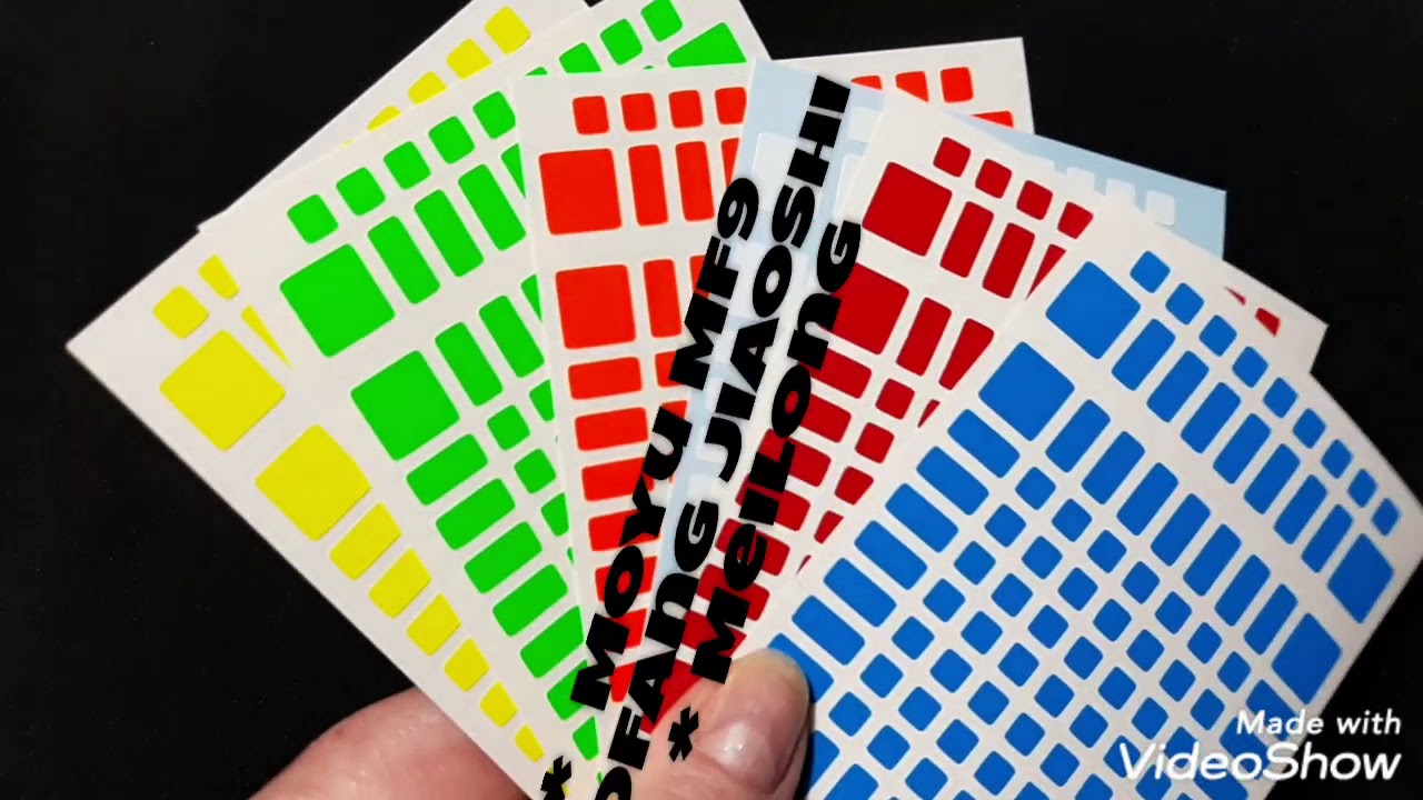 9x9 Moyu Mf9 - Mofang JiaoShi - MeiLong ADESIVOS CUBESTICK - YouTube