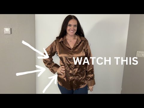 WATCH THIS - SHENHE Women's Satin Blouse Button Down