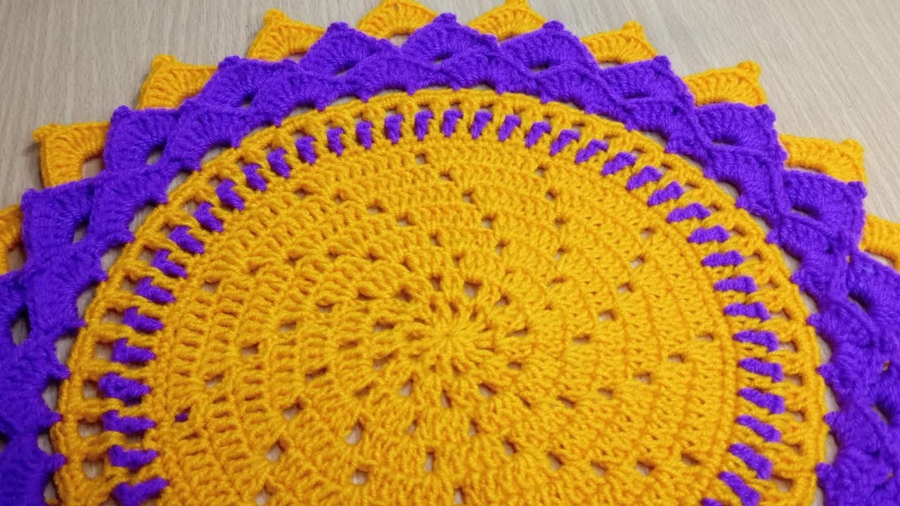 Crochet Round Placemats Pattern / Crochet Yarn for beginners ...
