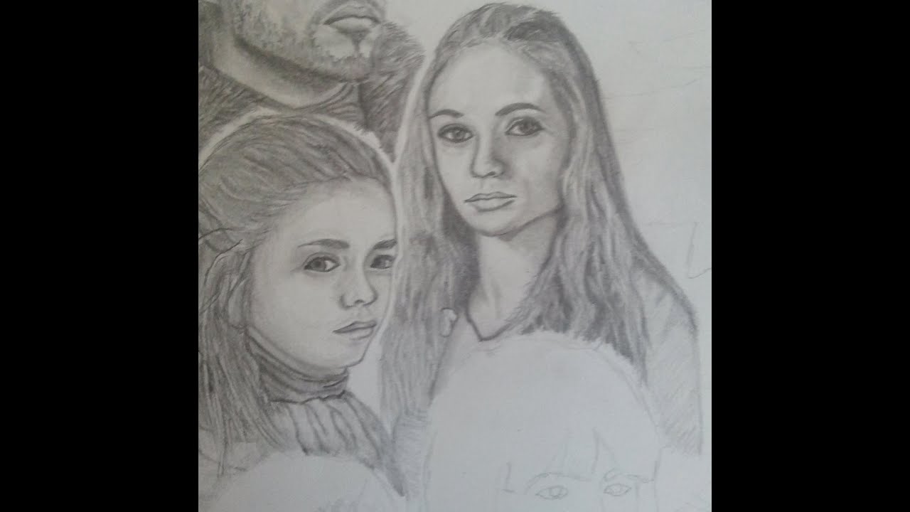 Game of Thrones Drawing - Stark Family - Sansa & Arya - YouTube
