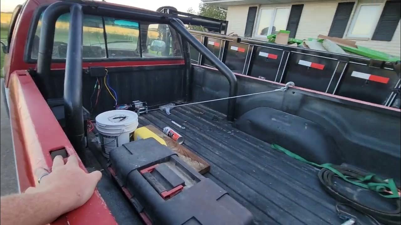 Installing a winch into the bed of my truck - YouTube