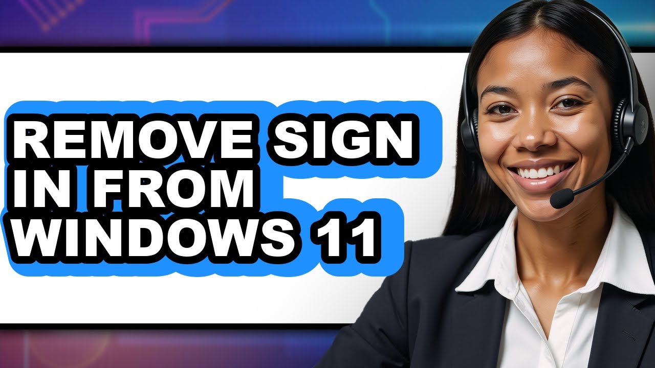 How to Remove Sign in from Windows 11 (only Way) - YouTube