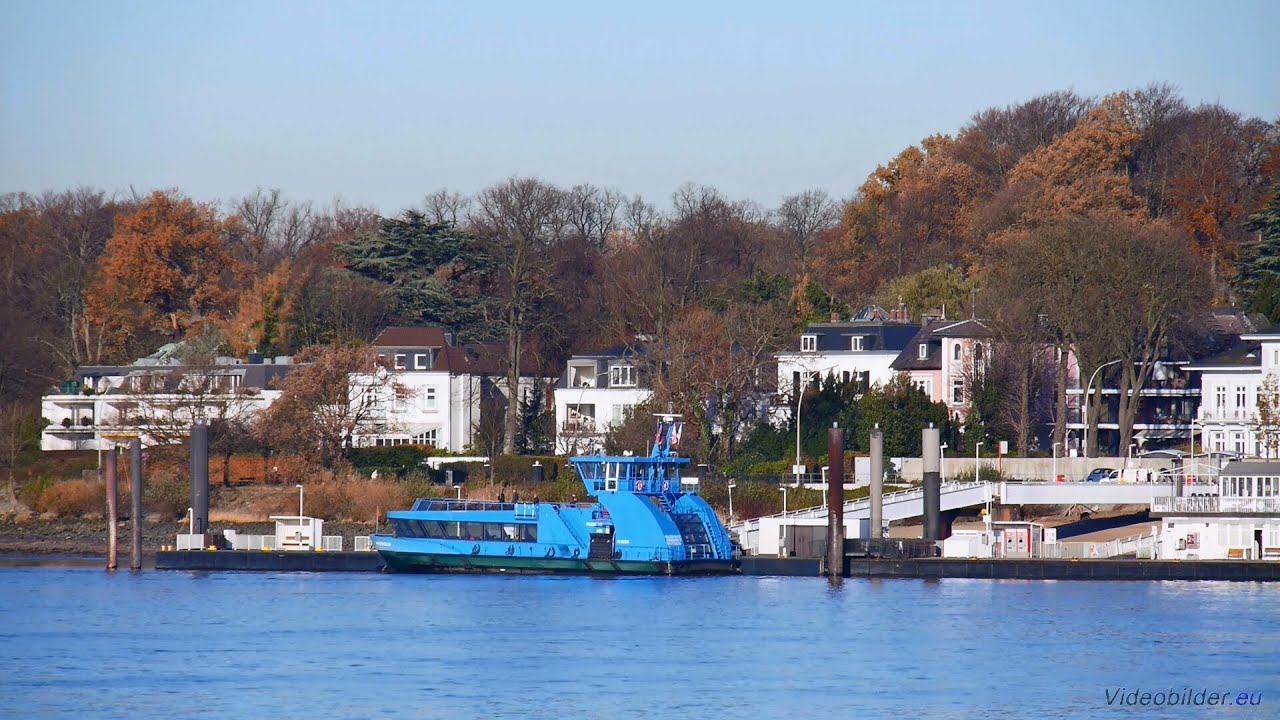 Hamburg, Finkenwerder, Elbufer, Blick nach Teufelsbrück - Full HD ...