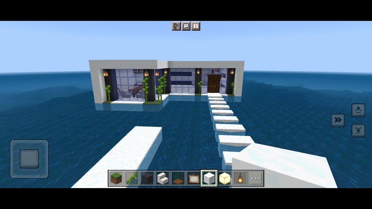 Minecraft new Modern house noob vs pro Tutorial Making - YouTube