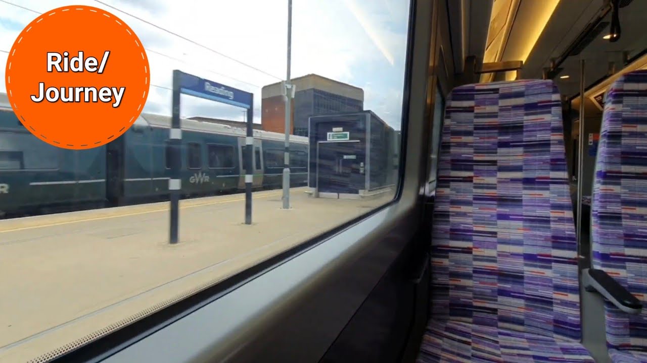 Ride on the Elizabeth Line from Reading to Maidenhead, towards London ...