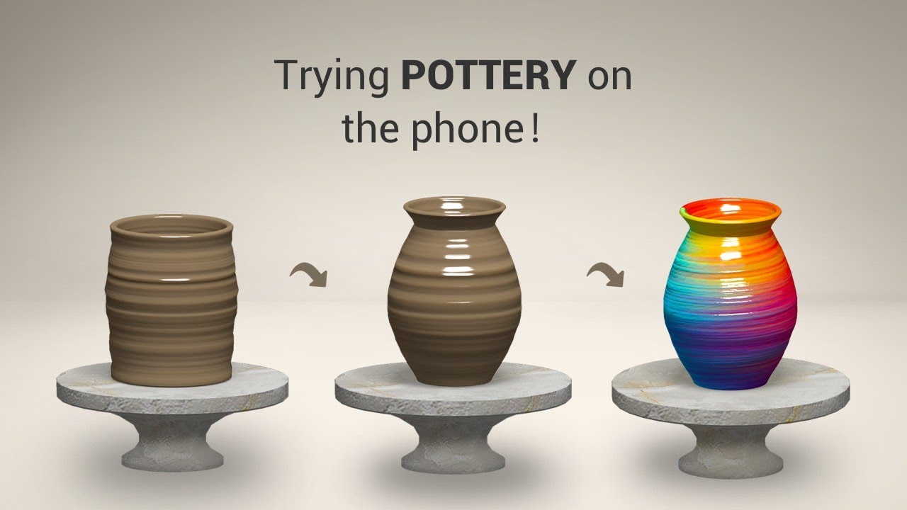 Making a Clay Pottery Bowl on the phone | pottery.ly 3D 😁🌟 - YouTube