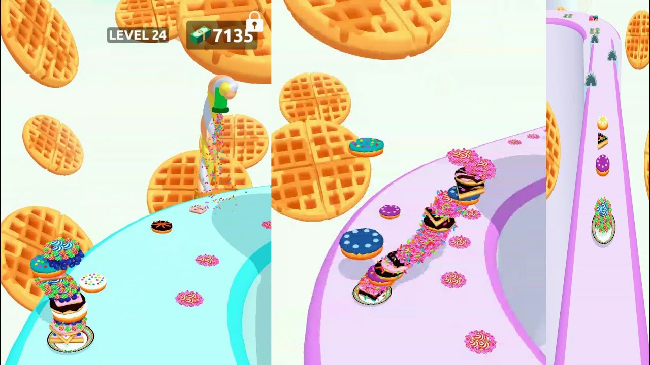 pancake run all levels game play - YouTube
