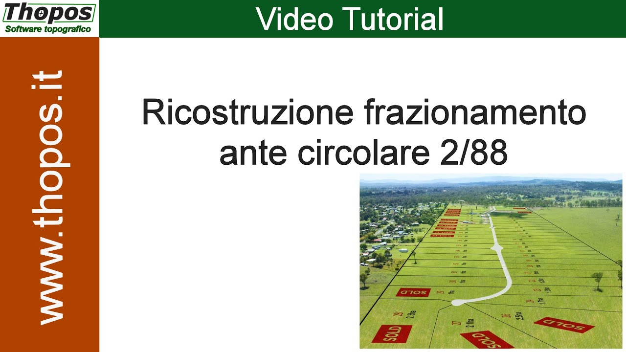 Ricostruzione frazionamento ante circolare 2/88 - YouTube