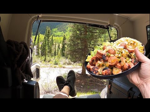GOURMET dinner cooked out of car | Remote Adventure - YouTube