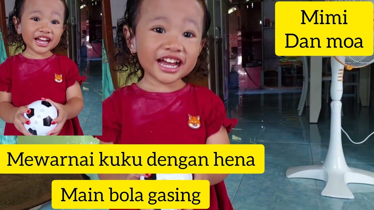 MOA BERMAIN MAINAN BOLA GASING DAN MEWARNAI KUKU DENGAN HENA # ...