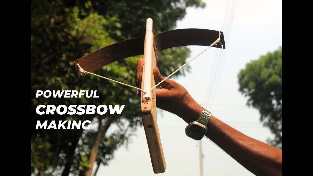 powerful crossbow making /শক্তিশালী ক্রসবো মেকিং#abc blog #experiment ...