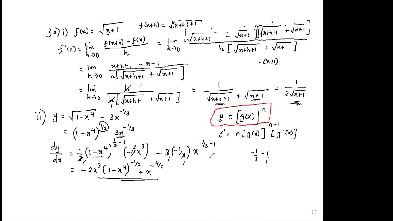 Revision of Differentiation and Limits - YouTube