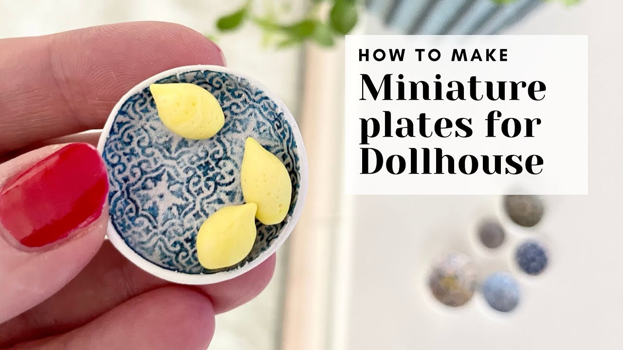 DIY Miniature | How to make Miniature plates for dollhouse - YouTube