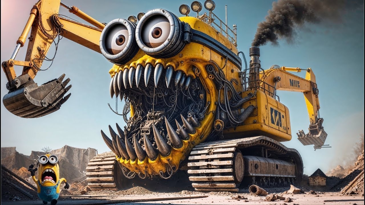 Minion Transforms into Giant Crane and Discovers Hidden Gold Mine ...