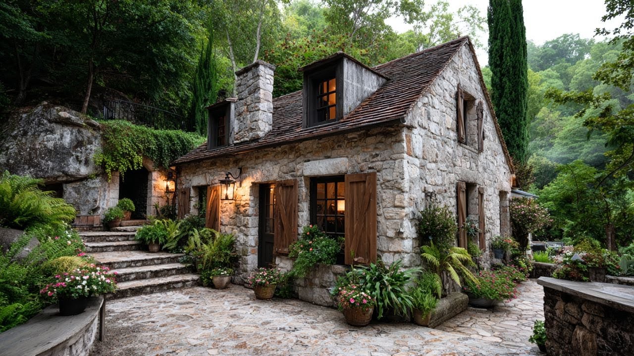 Charming French Stone Cottage | Rustic Countryside Home in Nature - YouTube