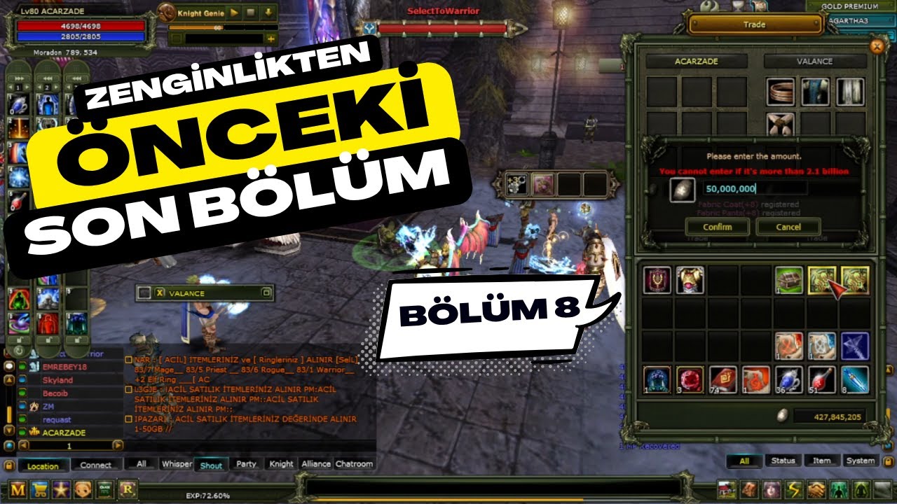 ÇARIN PARA DURUMU FENASAL PART 8 ! #knightonline - YouTube