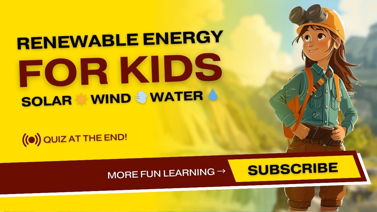 🌞 Renewable Energy Explained for Kids | Solar, Wind & Water Power 🌍 ...