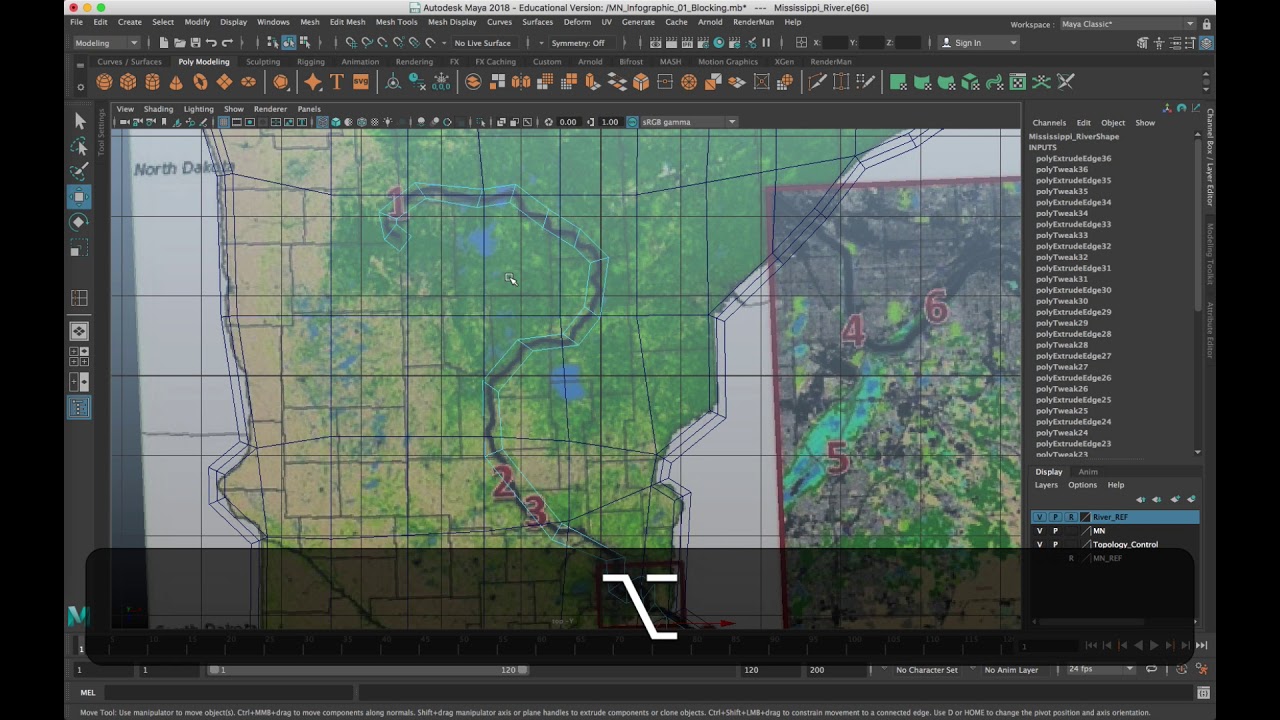 3D Basics in Maya - Creating an Infographic 02: Blocking in Features ...
