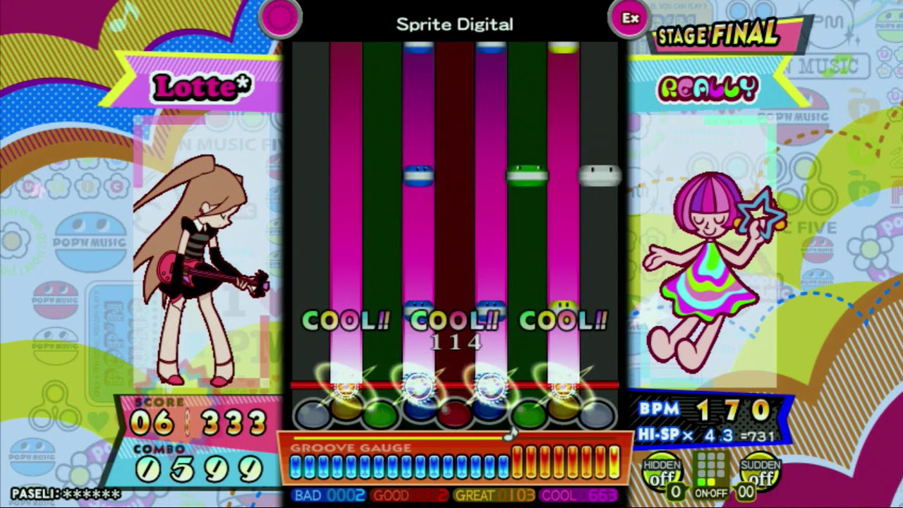 【Pop'n music Peace】 Sprite Digital - YouTube