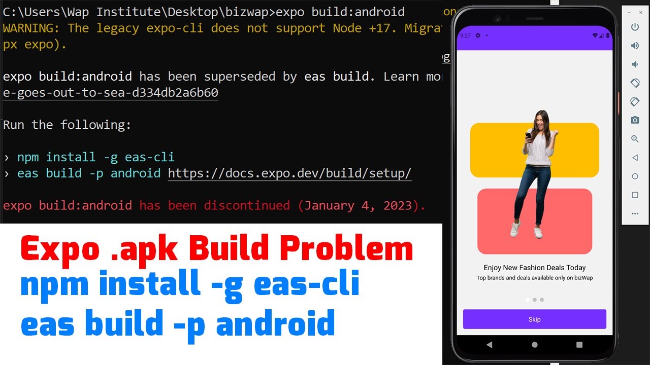 Expo Buildandroid Not Working Failed Expo Buildandroid Has Been Discontinued Build Apk