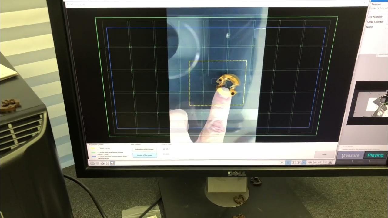 Demo of my Keyence LM1100 measuring a part - YouTube