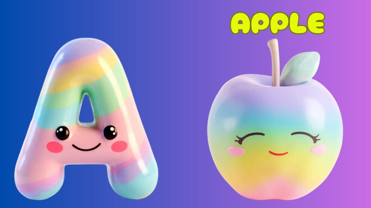 ABC Song (Cotton Candy Rainbow Style) | Fun ABC phonics Song for Kids ...