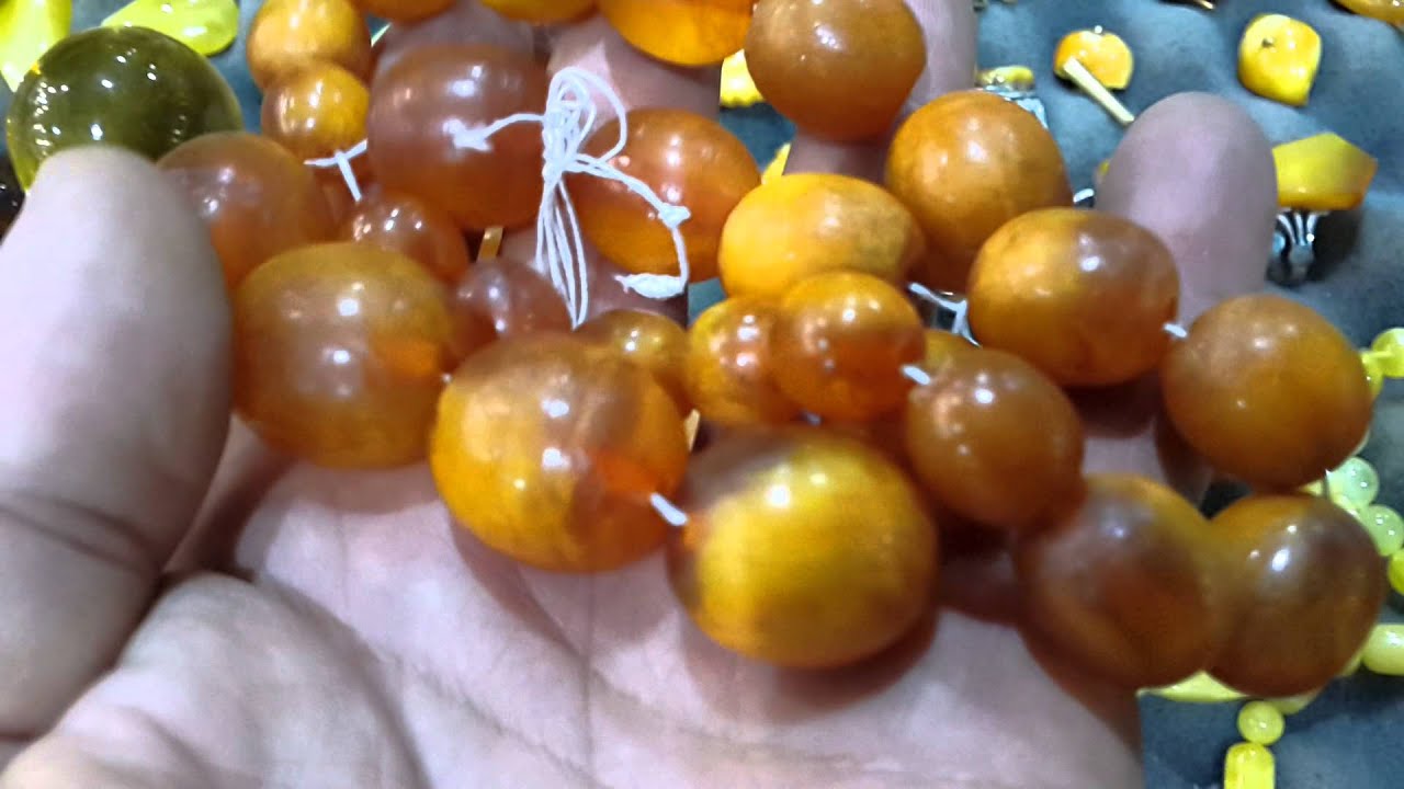 Old Pressed Amber Necklace +380632733151 - YouTube