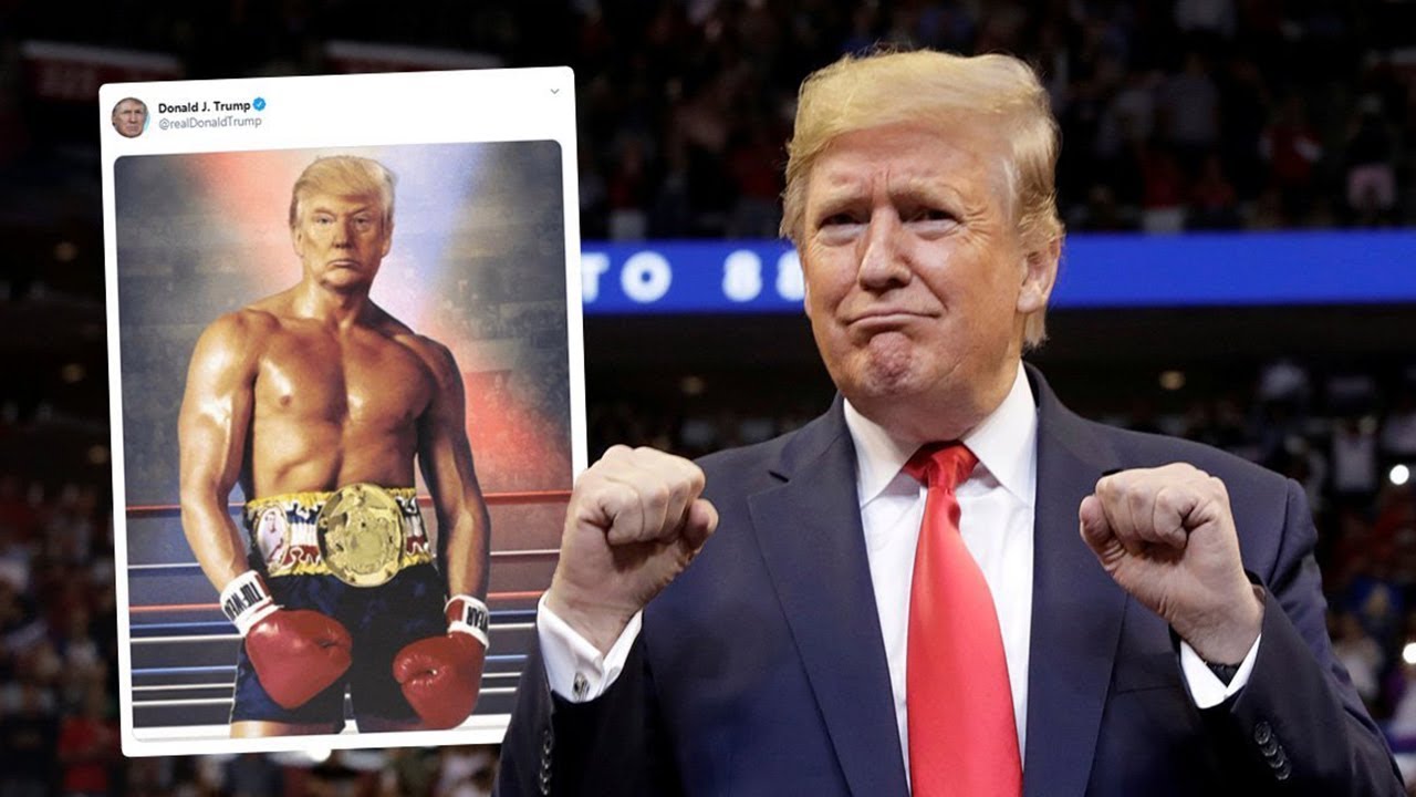 Trump Tweet A Photo Of Himself As A Boxer - YouTube