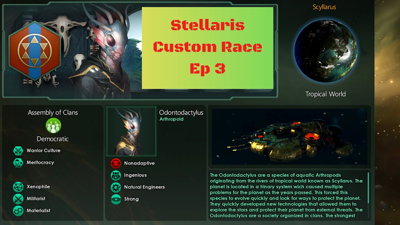 Stellaris Custom Race Ep3 - YouTube