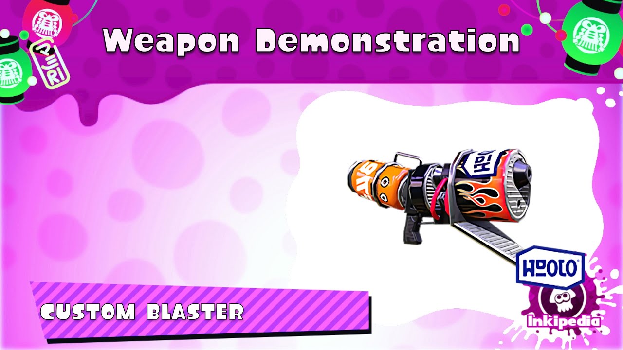 Custom Blaster ~ Weapon Demonstration (Splatoon) - YouTube