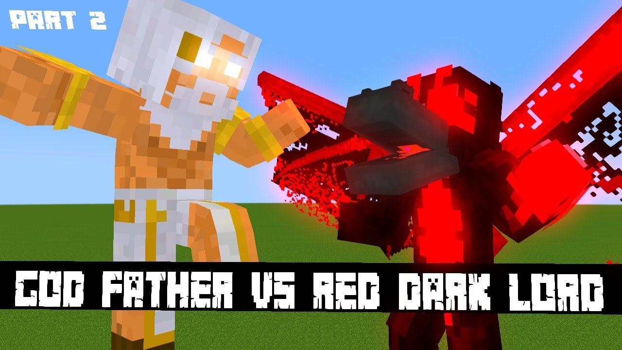 MONSTER SOHOOL PART 2 : GOD FATHER VS RED DARK LORD | HEROBRINE ...