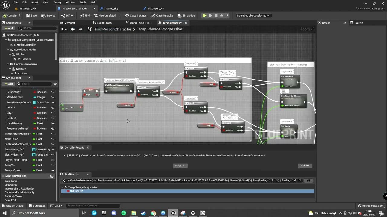 DevLog2 - Setting World and Player temperature in Unreal Engine 5 - YouTube