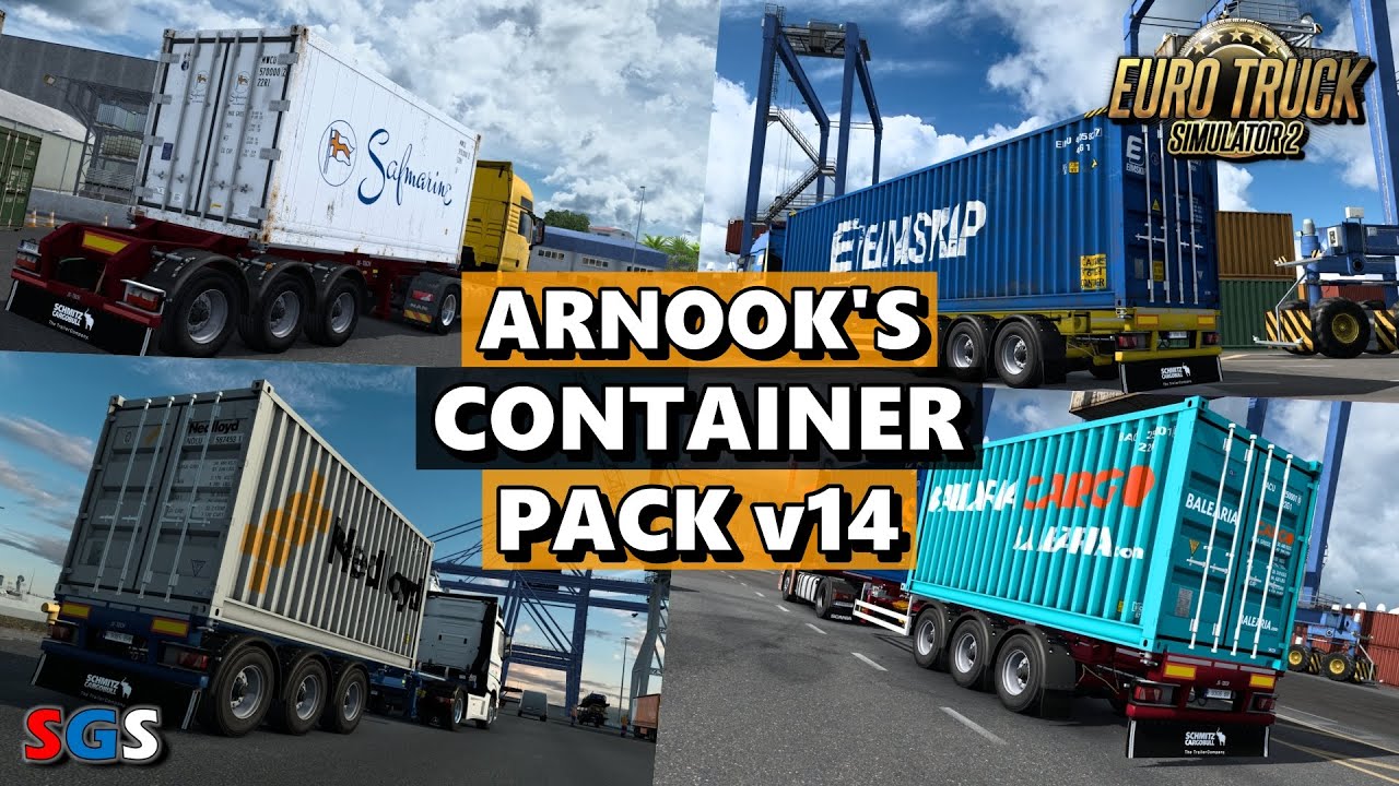 |ETS2 1.46| Arnook’s Container Pack v14 - YouTube