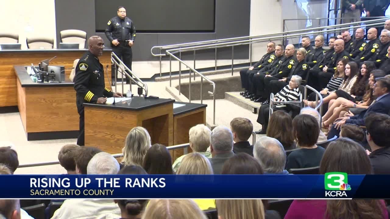 Dozens promoted within the Sacramento County Sheriff’s Office - YouTube