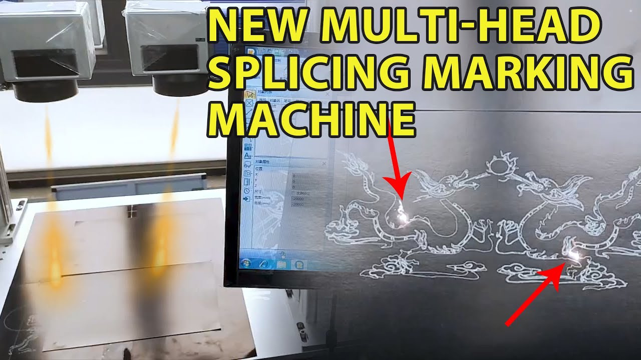 New multi-head splicing laser marking machine marks exquisite patterns ...