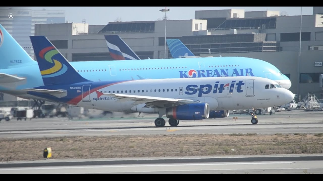 VIP Flight!!! Spirit Airlines Airbus A319-100 [N504NK] Takeoff From LAX ...