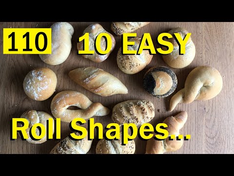110: 10 EASY ways to shape a Bread Roll - Bake with Jack