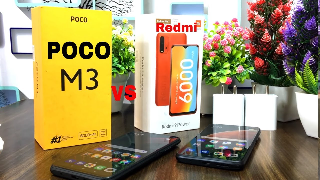 POCO M3 🆚 Redmi 9 Power ⚡ Full Unboxing ⚡ Comparison ⚡ Camera ⚡Price ...