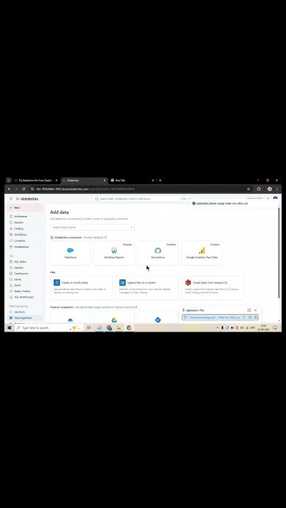 Upload File in Databricks | How to upload a csv file in Databricks? - YouTube
