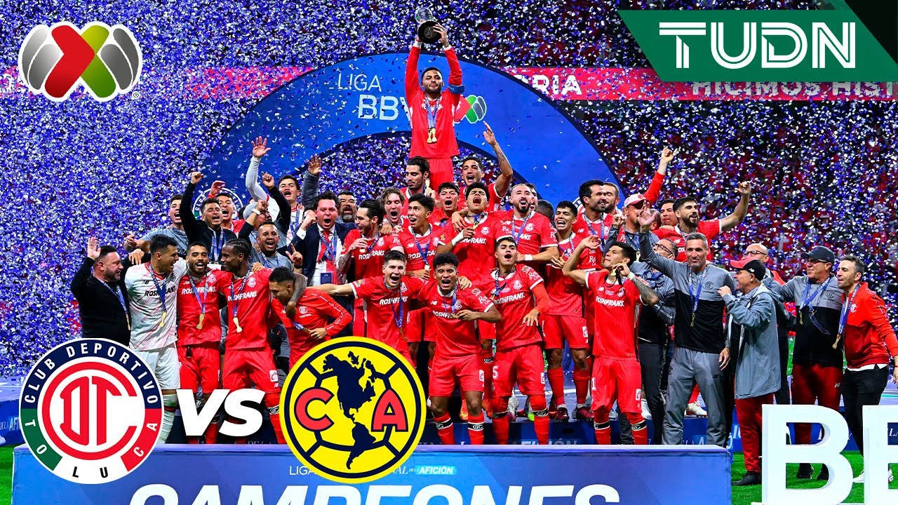 ¡ALEXIS VEGA LEVANTA EL TROFEO DE CAMPEÓN! Toluca 2-0 América | Liga MX ...