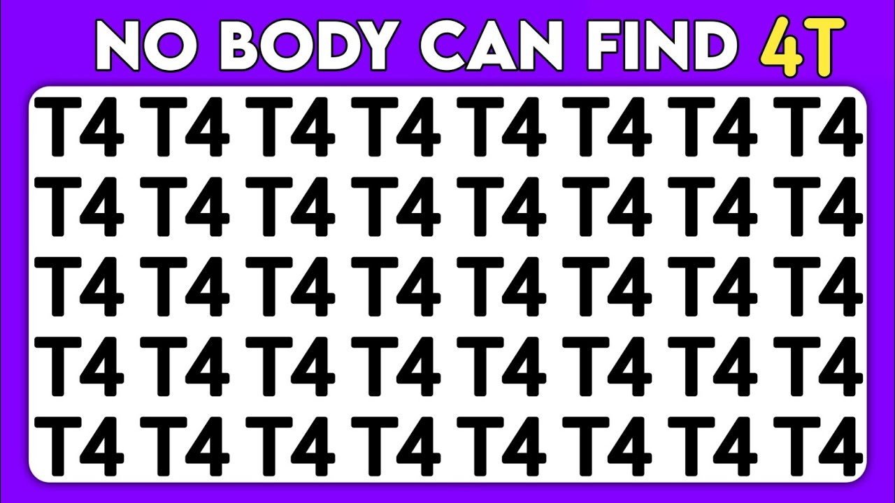 No Body Can Find | Quick Eyes Test 👁|Number and Letter Edition - YouTube