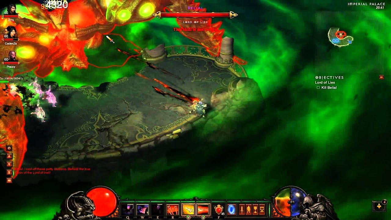 Diablo 3 - Demon Hunter Gameplay 4 (Inferno) (Belial) (3 Player) - YouTube
