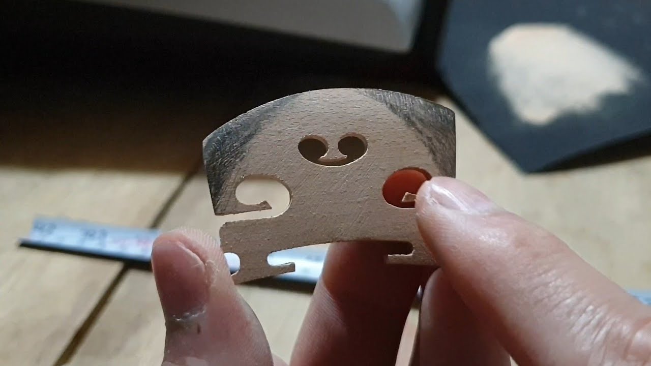 puente de violin 3, grosor del puente de violín, darle forma al puente ...